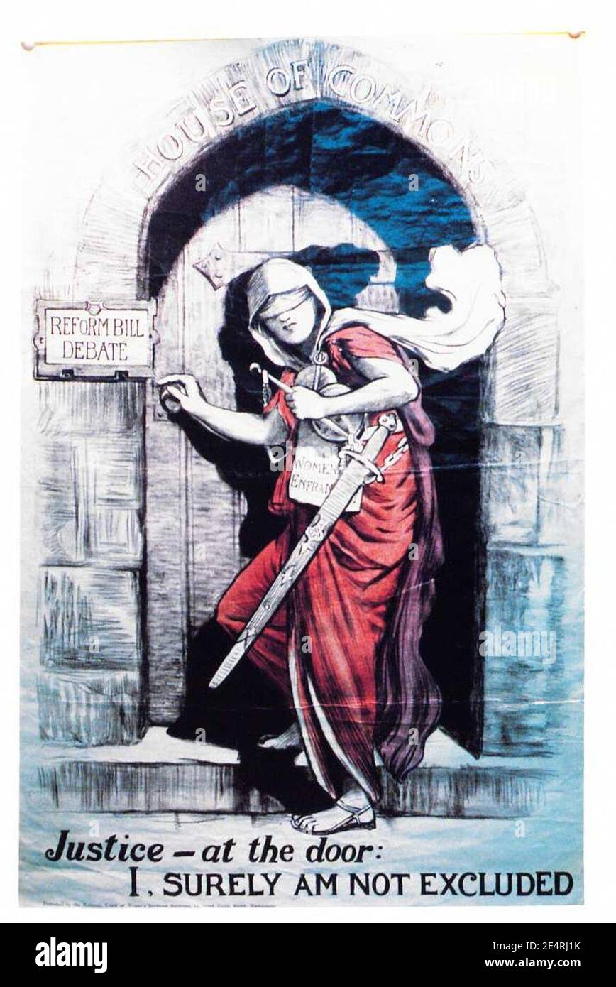 Mary Lowndes Justice at the Door 1912 Stock Photo - Alamy