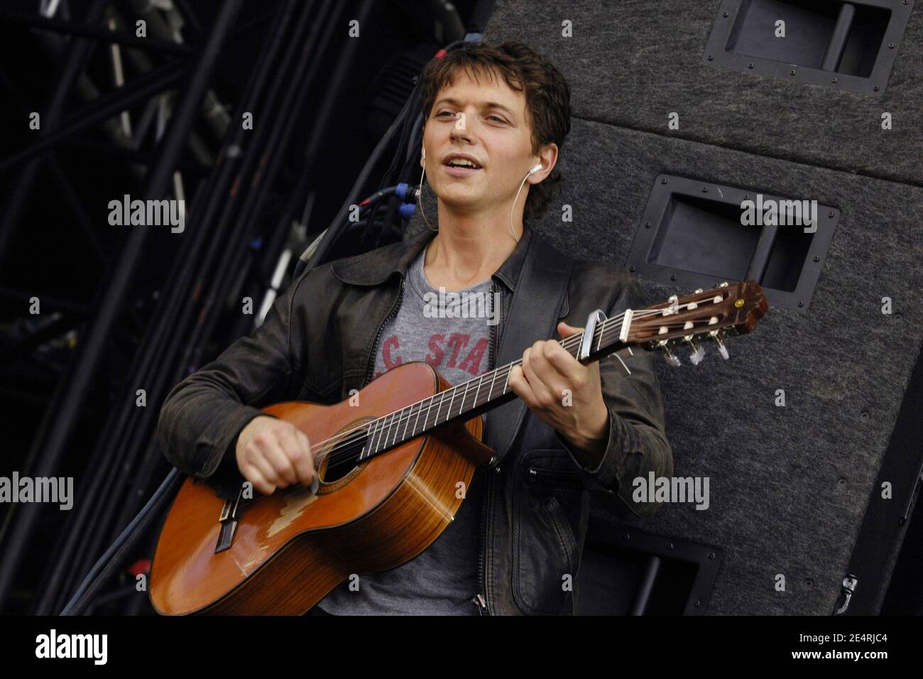 French singer Raphael performs live on stage during 8th edition of the ...
