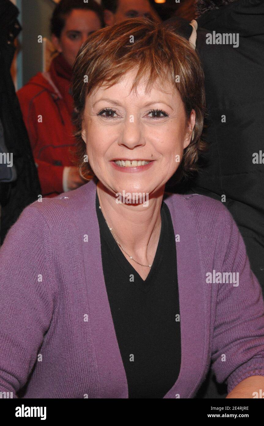 TV host Dorothee attends the 'Salon du Livre' (Paris Book Fair) held at ...