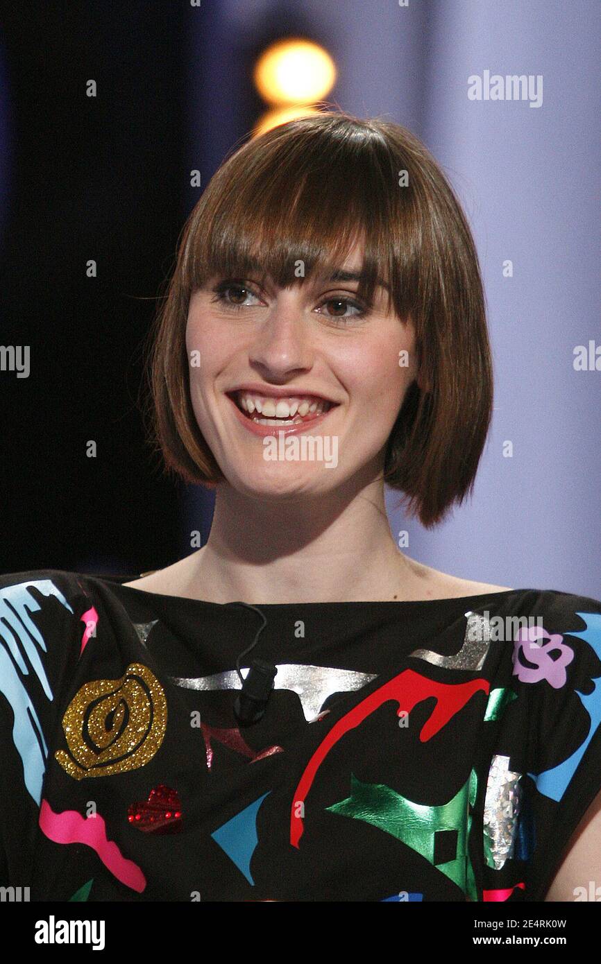 EXCLUSIVE - Yelle attends the taping of a TV show in Paris, France on ...