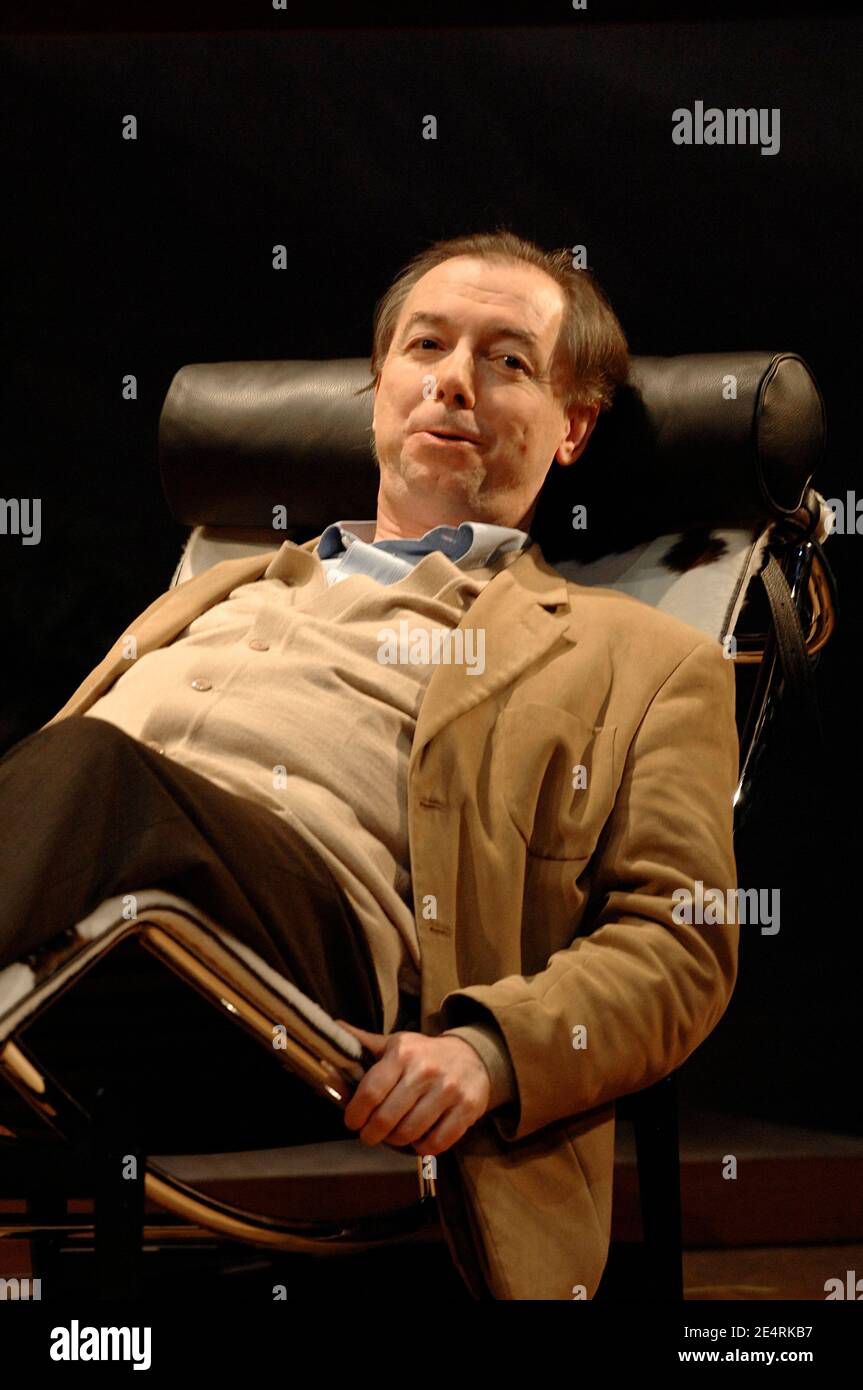 Philippe Chevallier during the run through of 'Le Banc' at the theatre ...