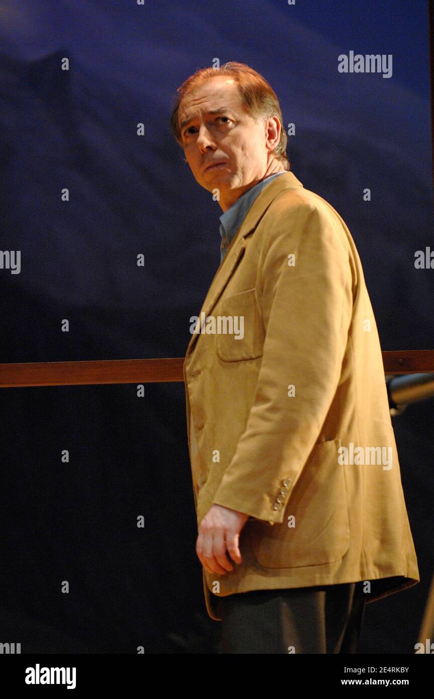 Philippe Chevallier during the run through of 'Le Banc' at the theatre ...
