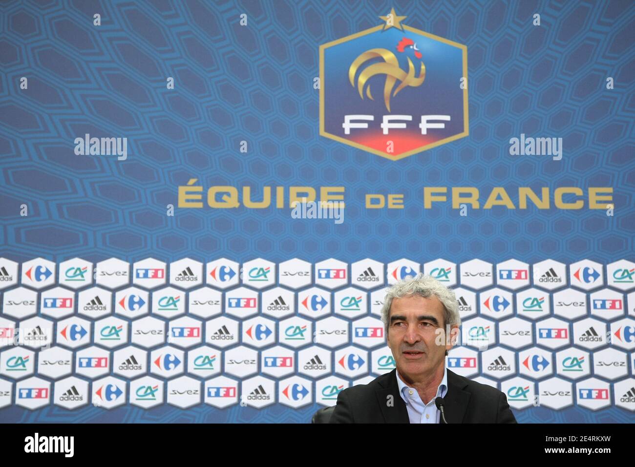 French national football team manager Raymond Domenech during signing ...