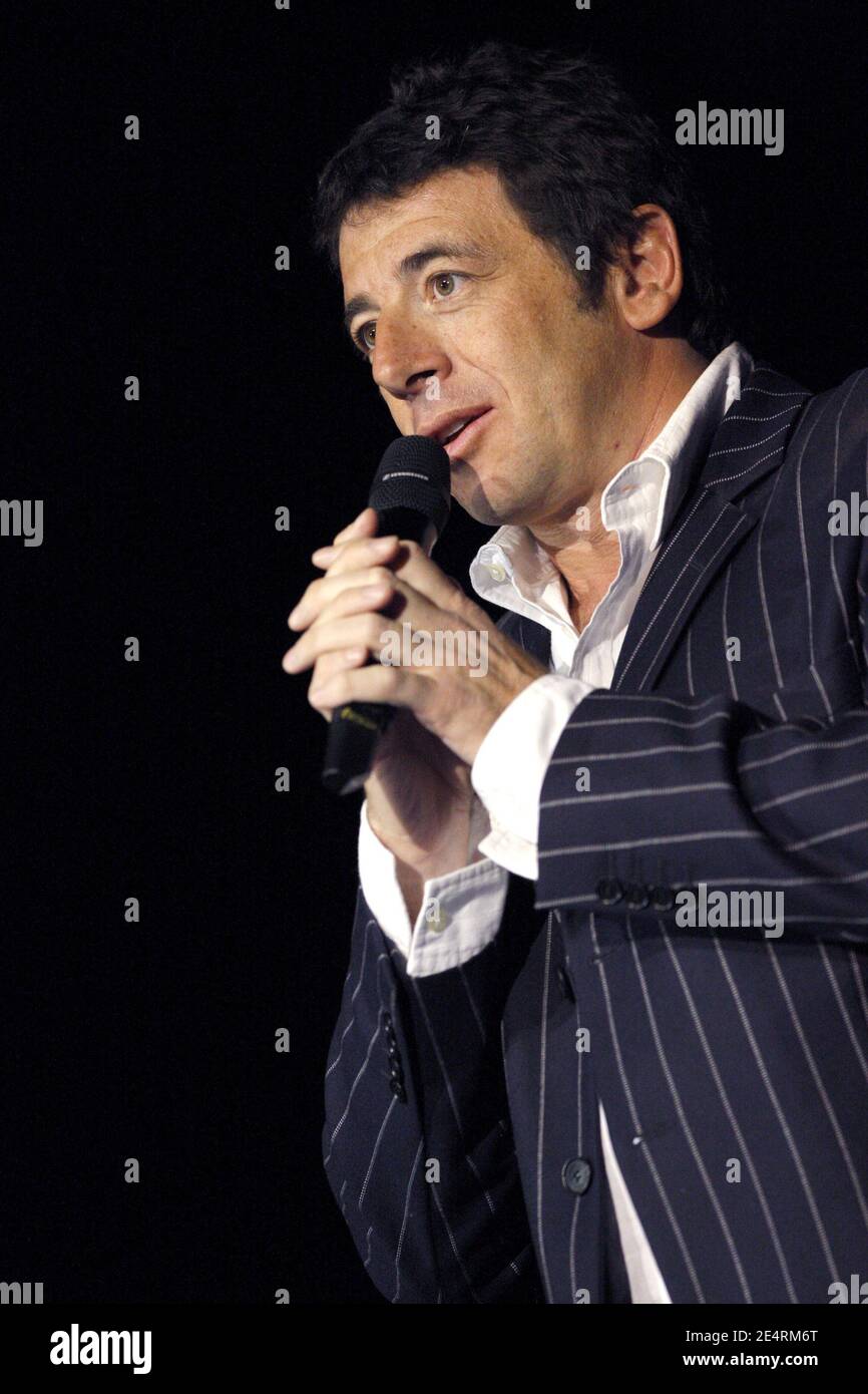 Patrick Bruel performing on stage during the Fight Aids Gala honoring ...