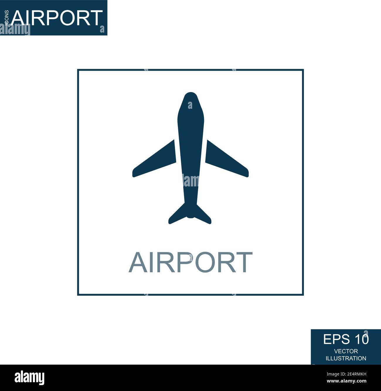 Abstract icon on the theme of airport - Vector illustration Stock ...