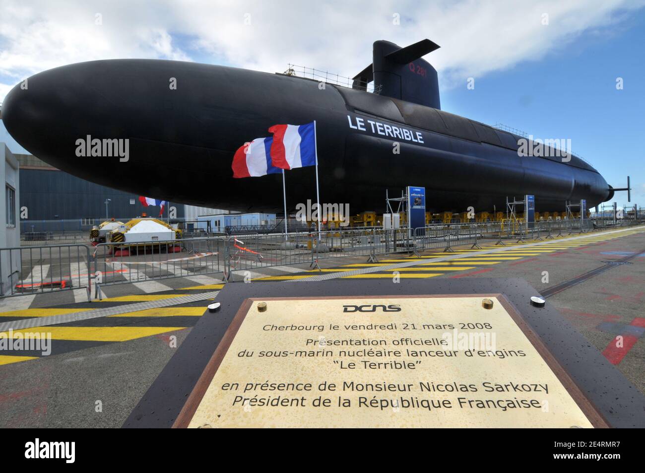 French nuclear submarine 'Le Terrible' seen in Cherbourg, France, on ...