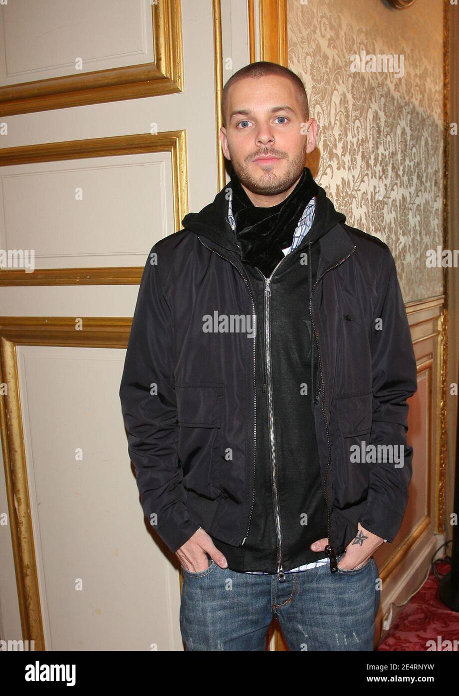 Singer M Pokora attends the 'Open du Coeur' concert press conference at ...