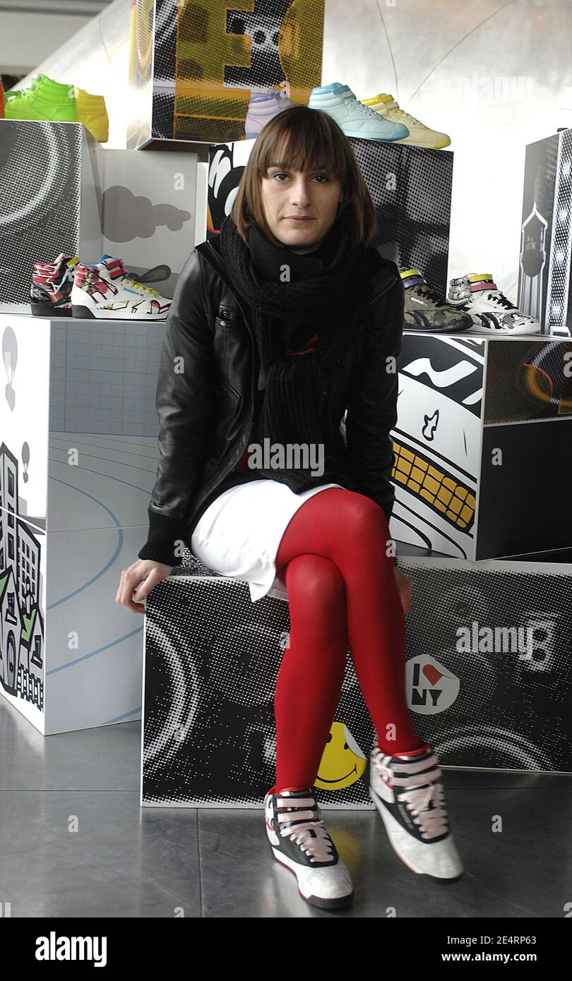 French Singer Yelle new ambassador of Reebok Freestyle Cities poses at ...