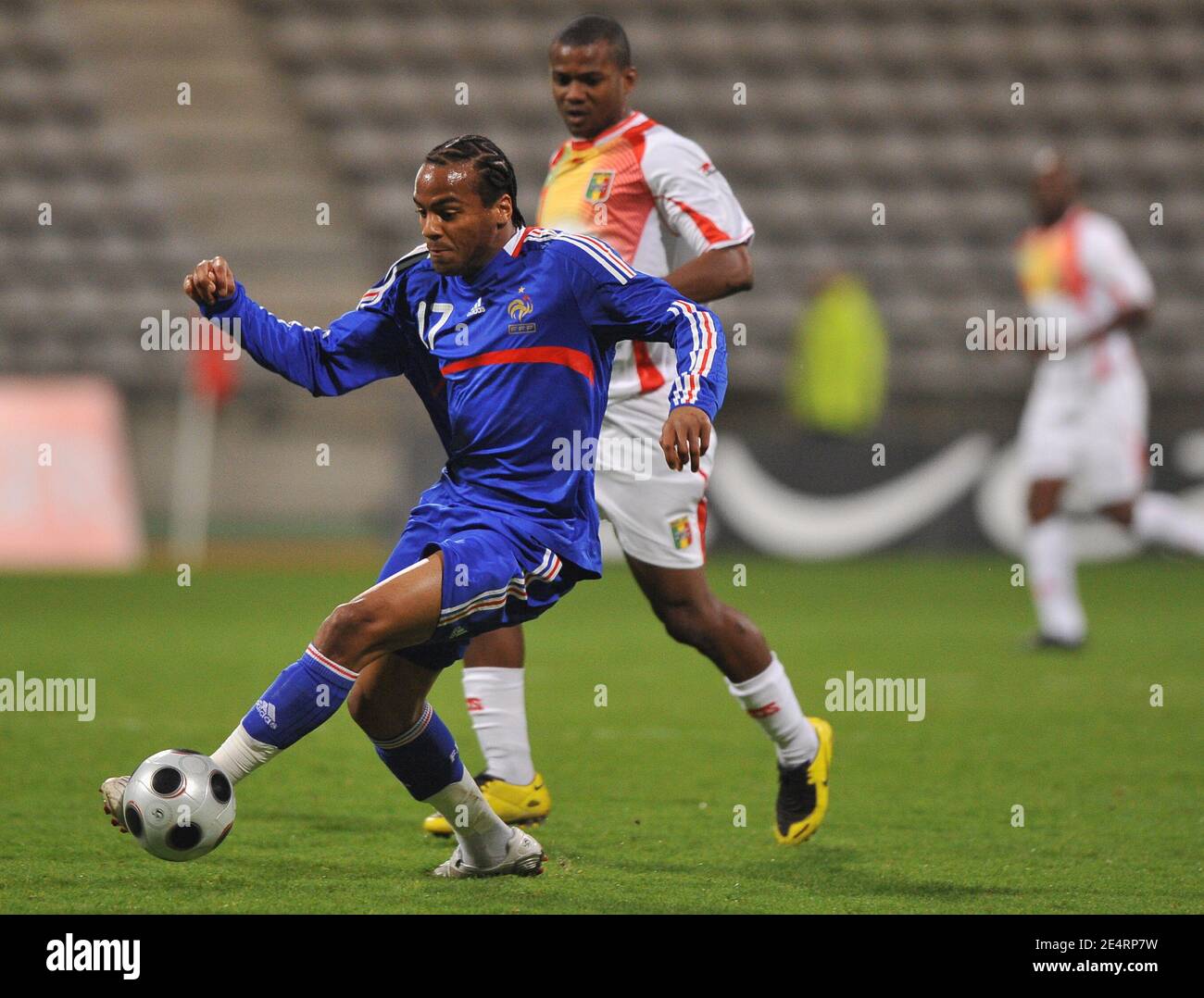 France's Jimmy Briand in action during the friendly soccer match ...
