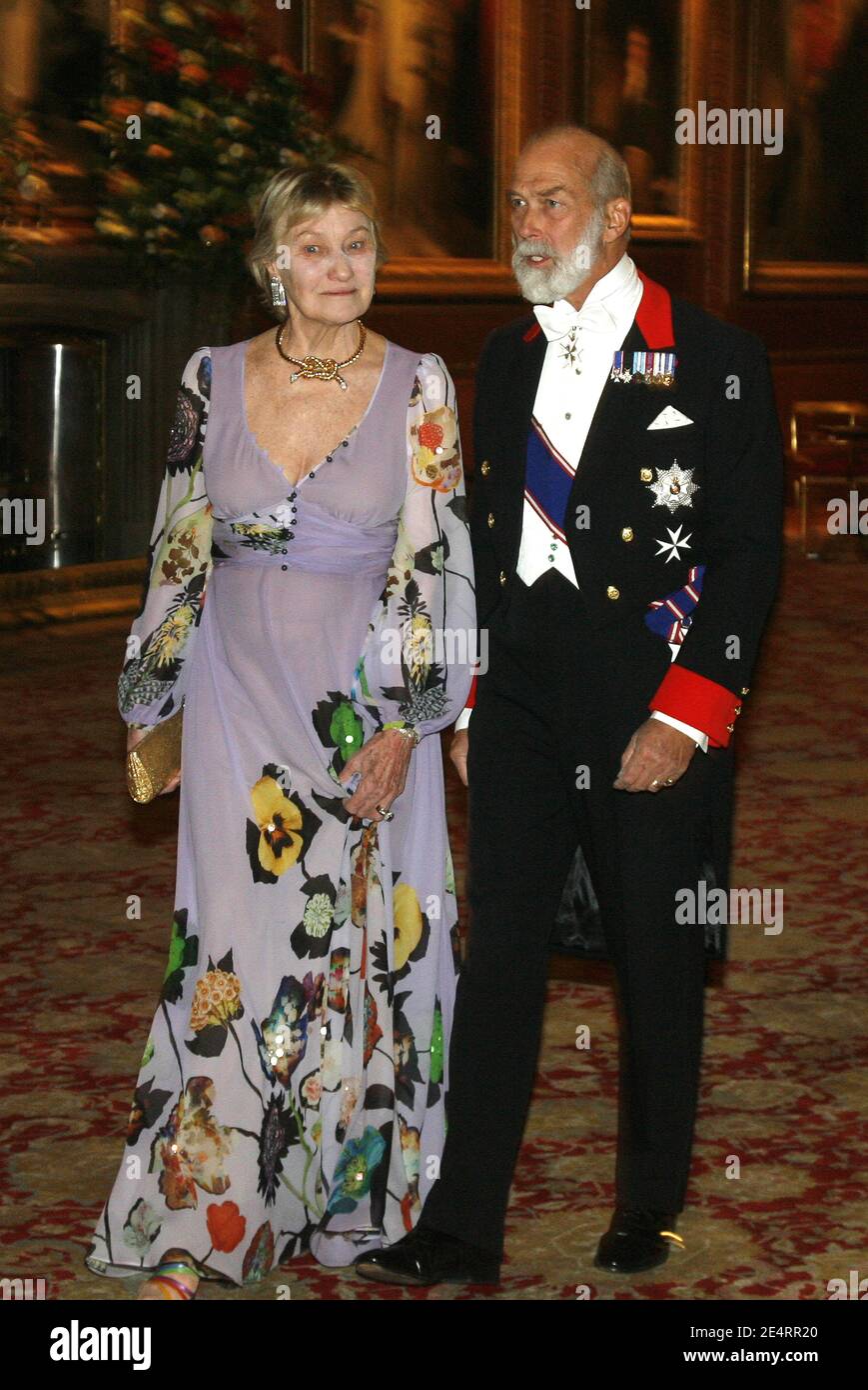 Marisa Bruni-Tedeschi and Prince Michael of Kent arrive at the state ...