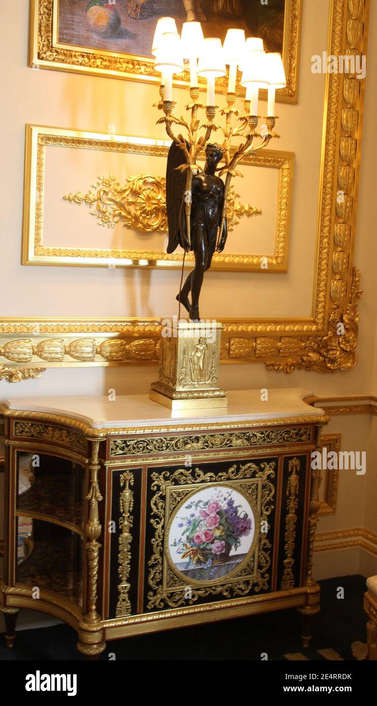 Items are seen on display at the French artwork royal collection room ...