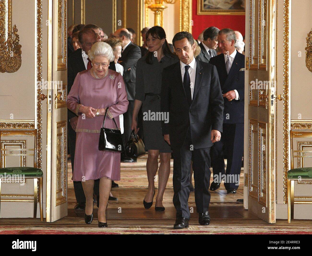 Queen Elizabeth II, French President Nicolas Sarkozy, Prince Philip ...