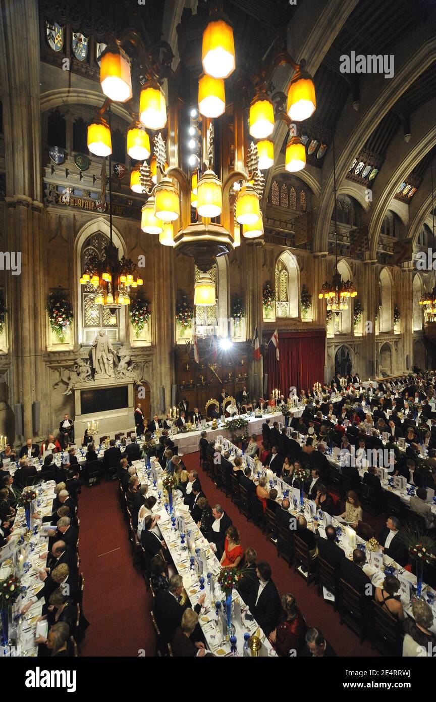 View of the state banquet At Guildhall, in London, England on March 27 ...
