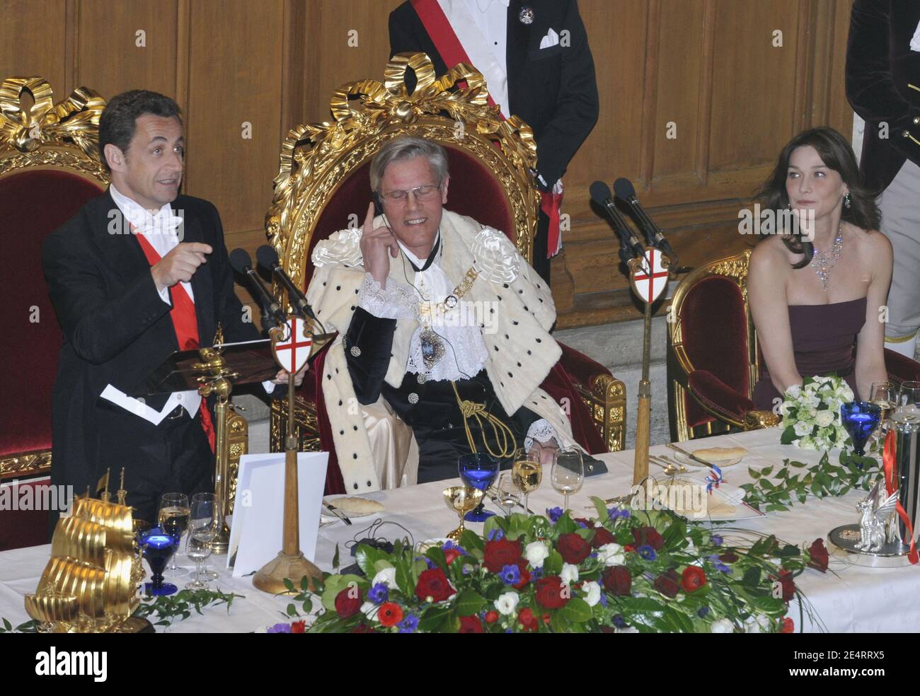 Lord mayor london banquet 2008 hi-res stock photography and images - Alamy