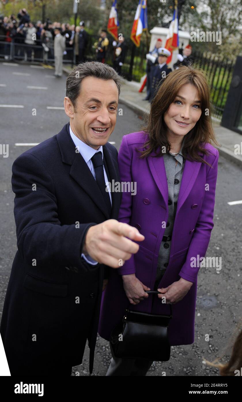 French President Nicolas Sarkozy and his wife Carla Bruni-Sarkozy ...