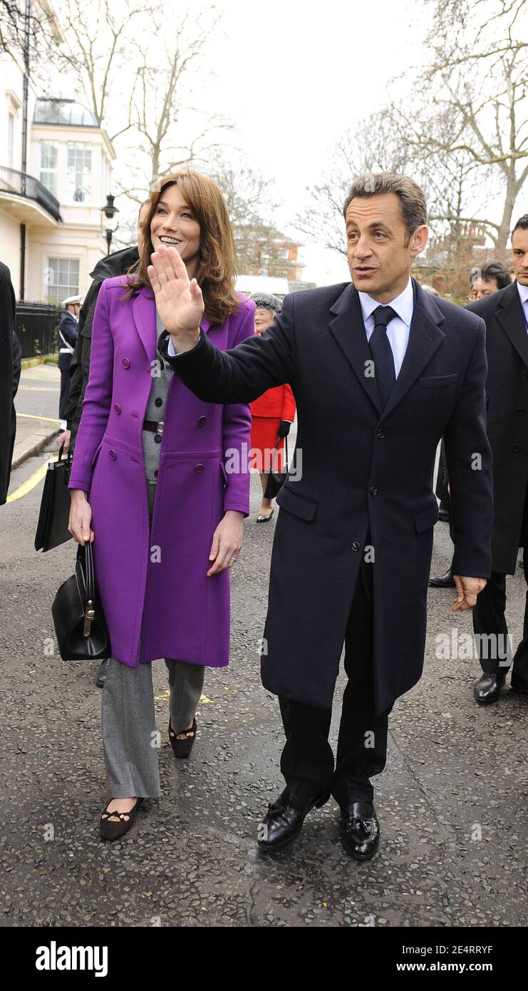 French President Nicolas Sarkozy and his wife Carla Bruni-Sarkozy ...