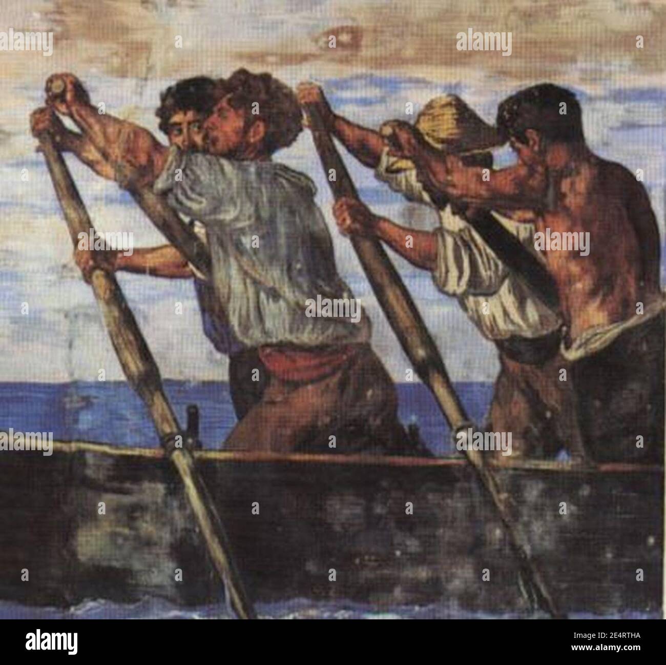 Marée, Hans von (1837-1887) - La barca 2 Stock Photo - Alamy