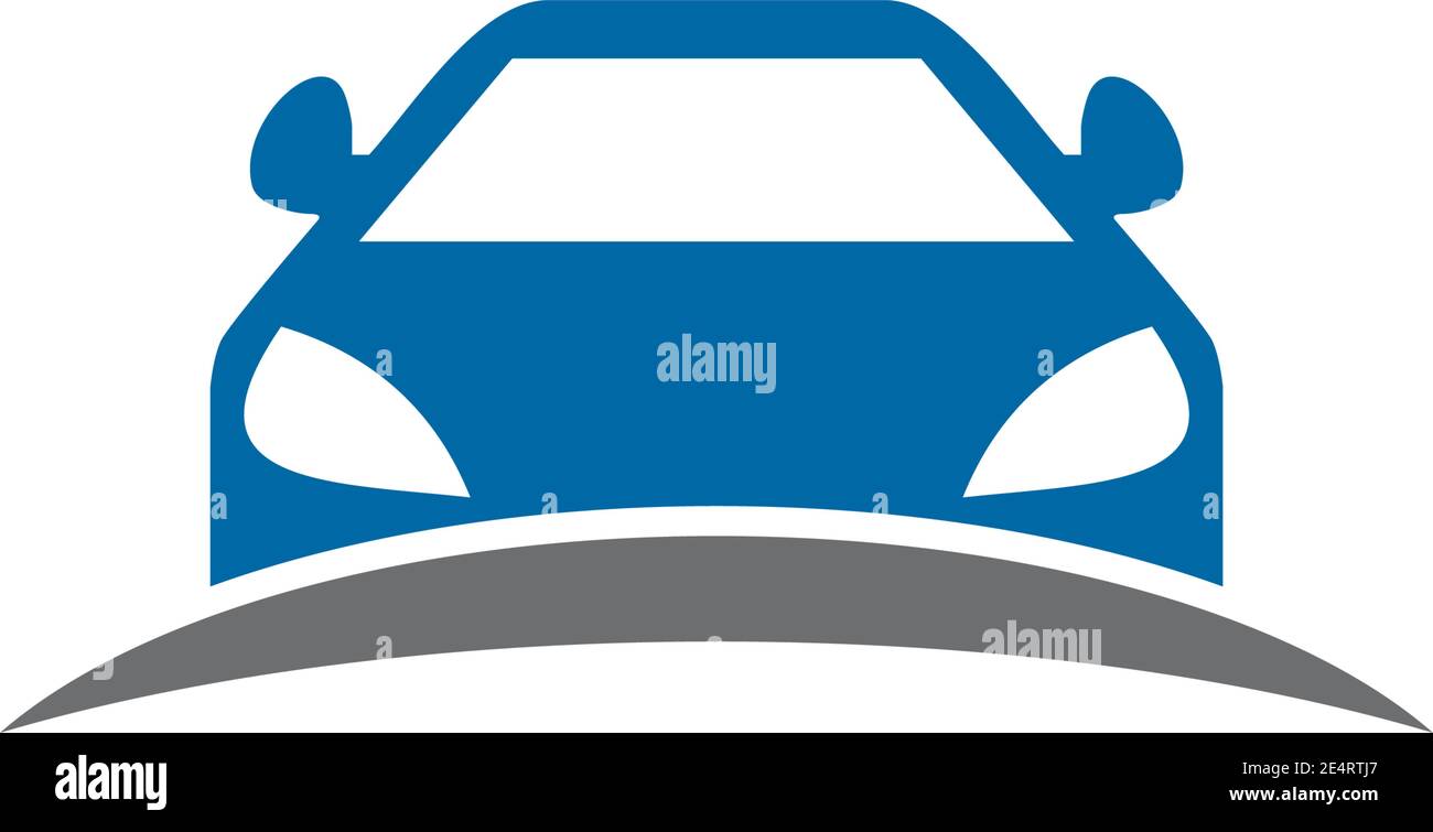 Automotive logo design with using car icon frontview vector ...