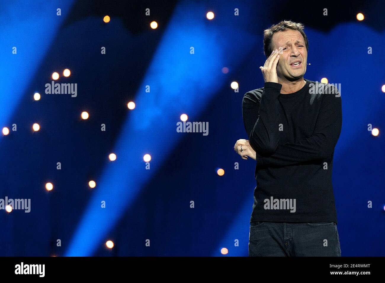 Arthur performs live on stage at the Olympia concert hall, as part of ...