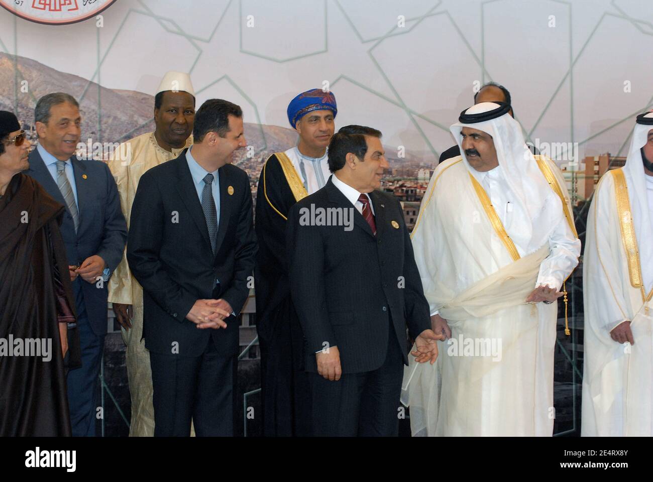 Libyan Muammar Gaddafi, Arab League General Secretary Amr Moussa ...