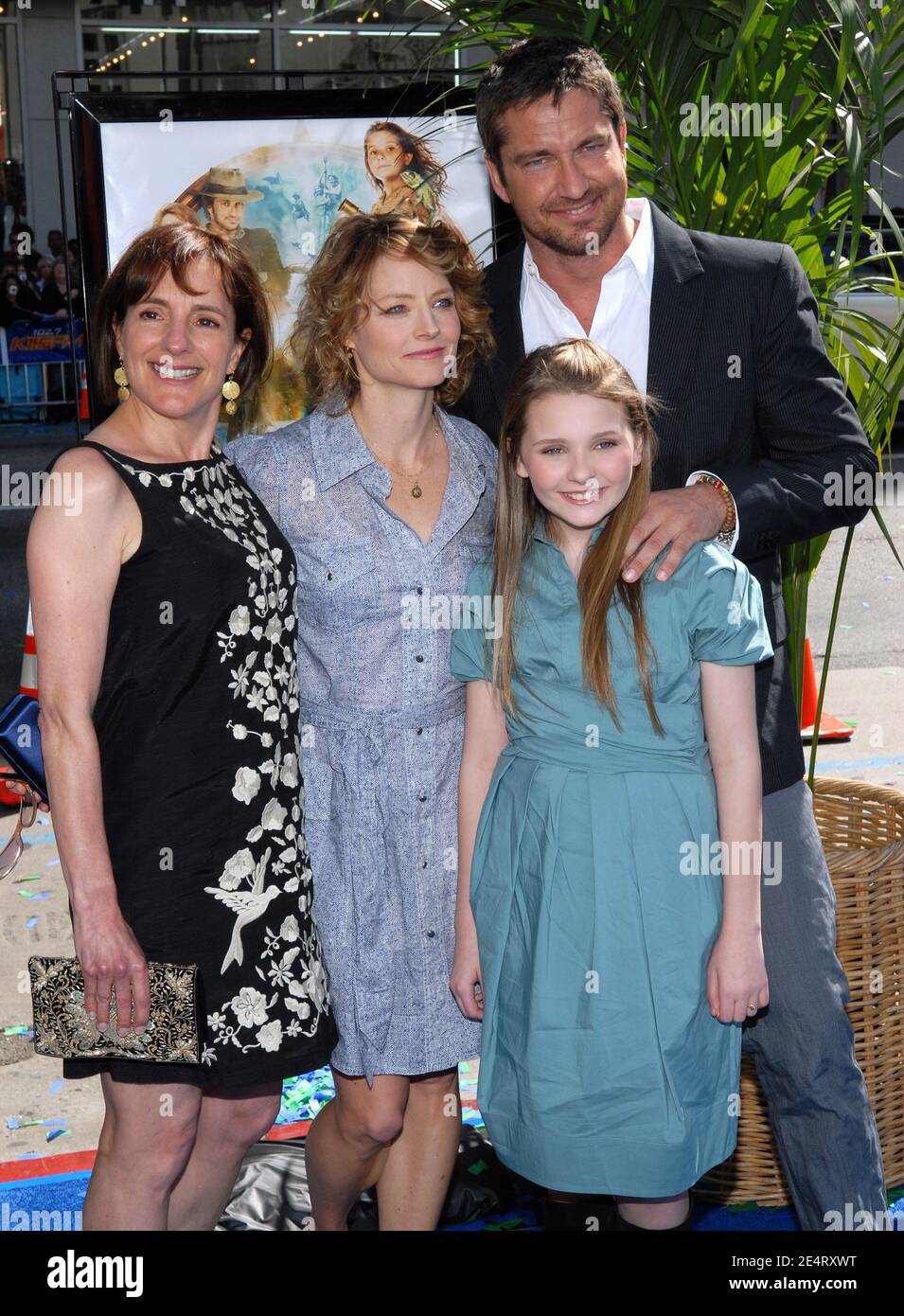 Jodie Foster, Gerard Butler and Abigail Breslin attend the premiere of ...