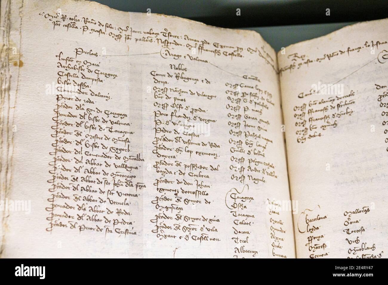 Ancient merchant ledger handwritten record bookkeeping hi-res stock ...