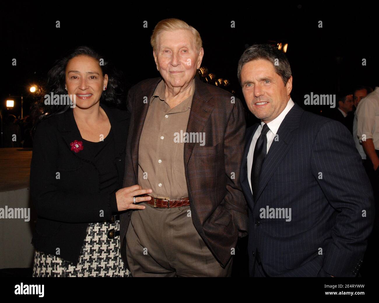 Brad Grey and Sumner Redstone attend the premiere of "Cloverfield" at ...