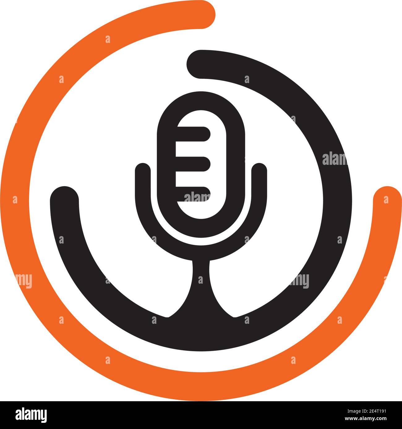 Mic icon logo design vector illustration template Stock Vector Image ...