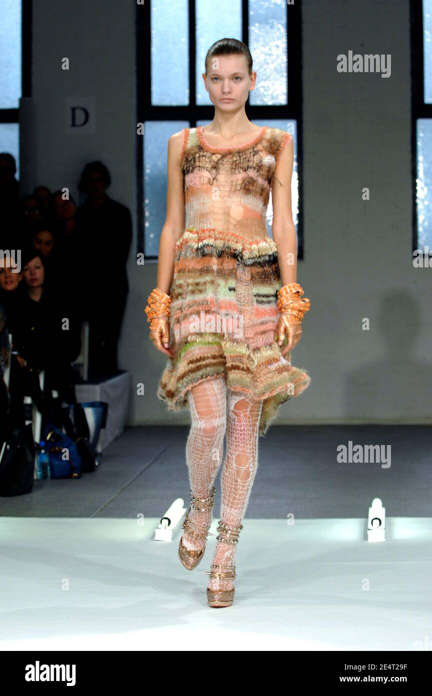 A model displays a creation by Rodarte at its Fall 2008 Collection show ...