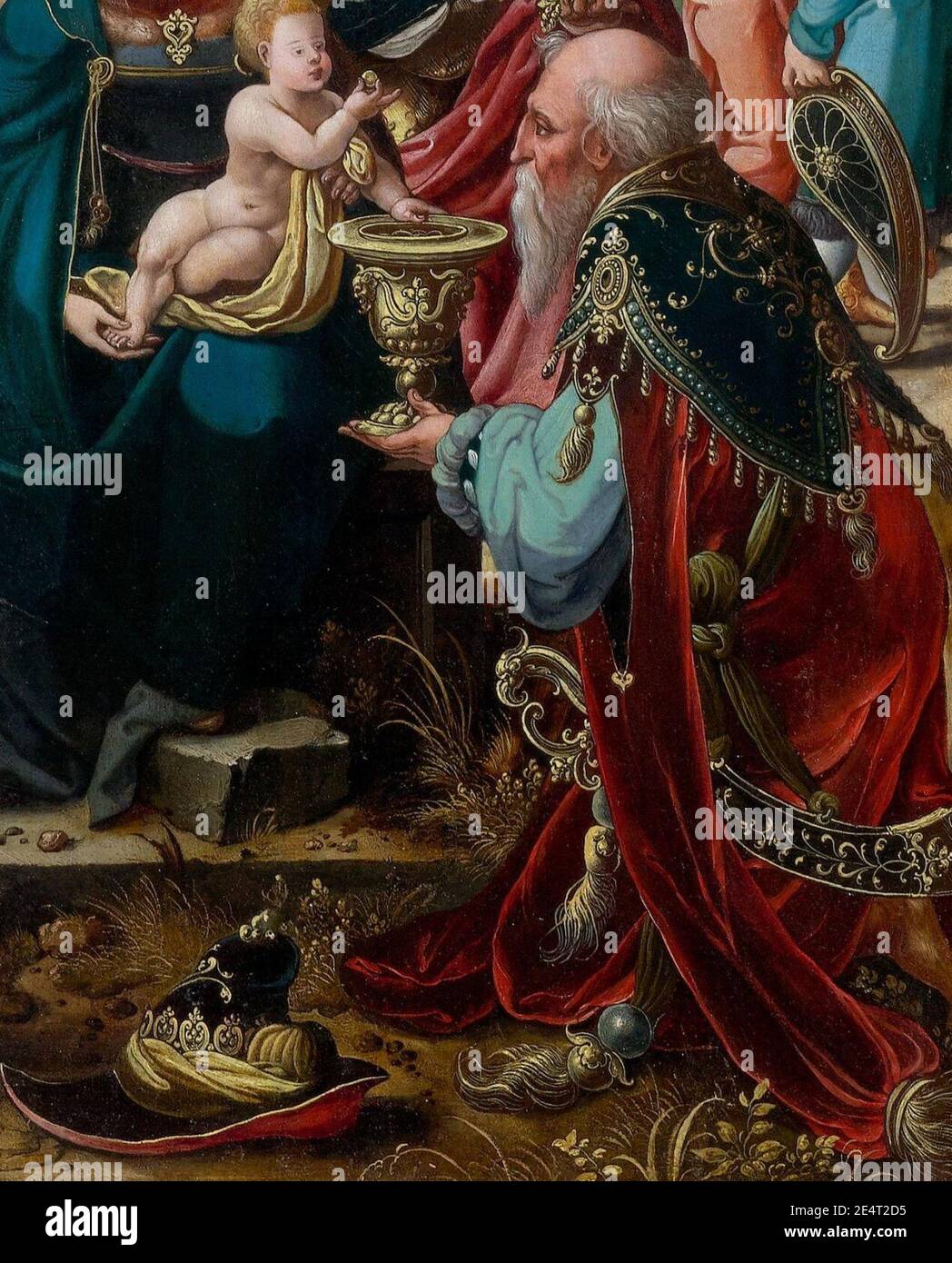 Master of the Bob Jones Adoration - Triptych - central panel - The Adoration of the Magi ...