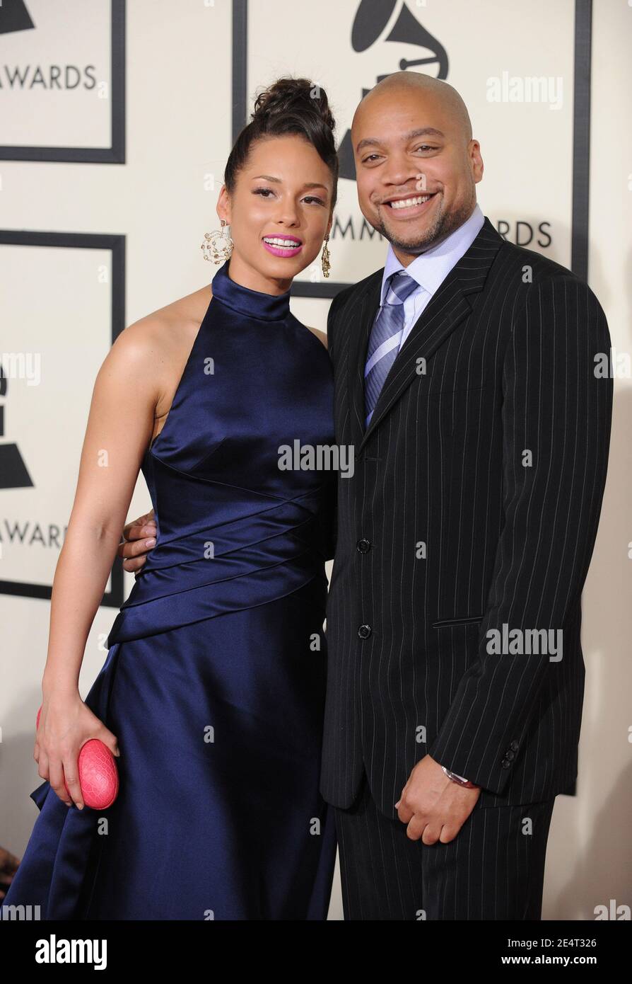 Alicia Keys and Kerry Brothers attend the 50th Annual Grammy Awards held at the Staples Center ...