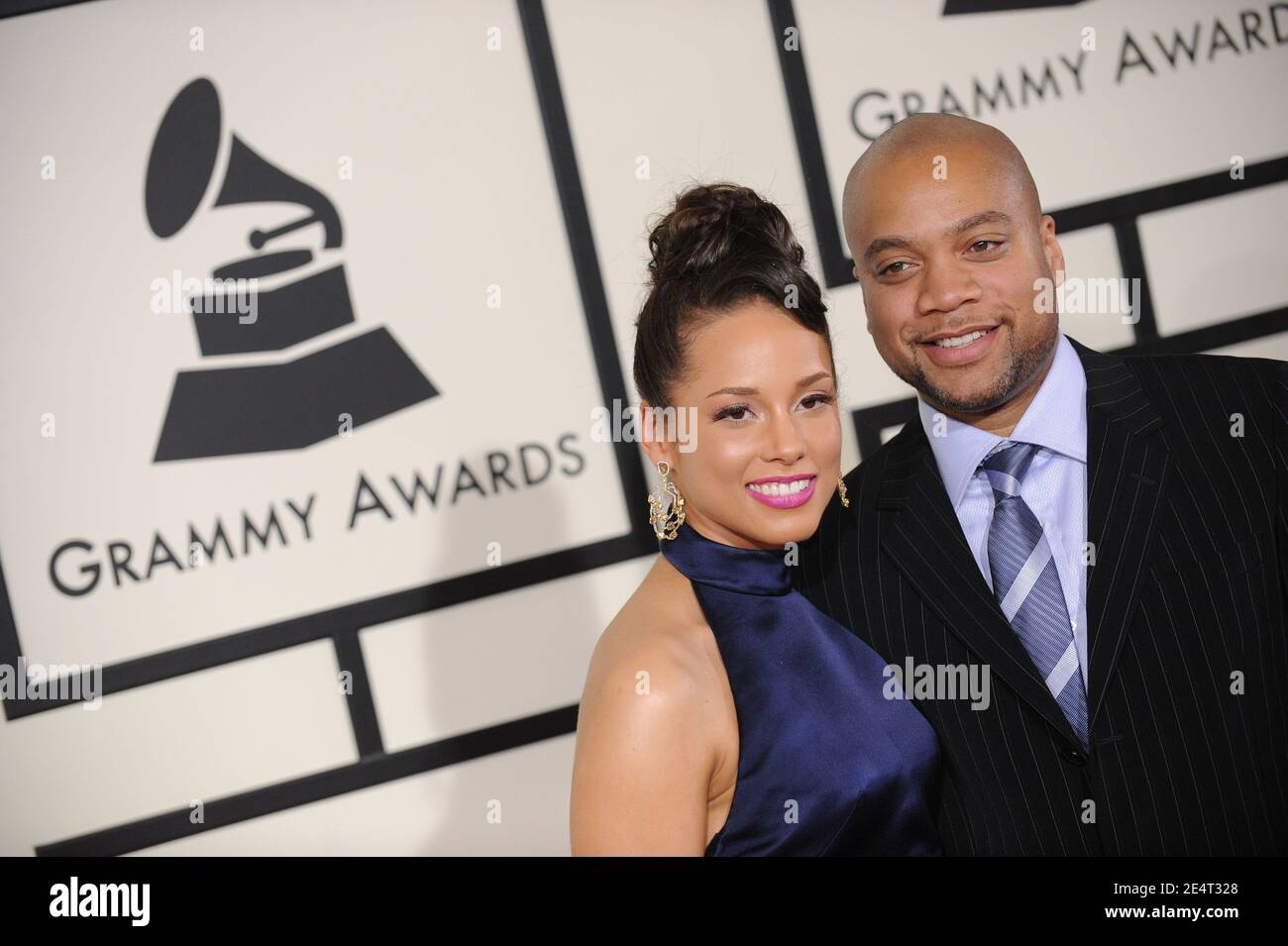 Alicia Keys and Kerry Brothers attend the 50th Annual Grammy Awards ...