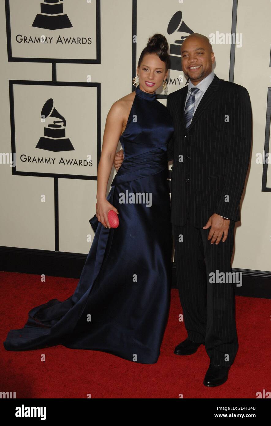 Alicia Keys and Kerry Brothers attend the 50th Annual Grammy Awards ...