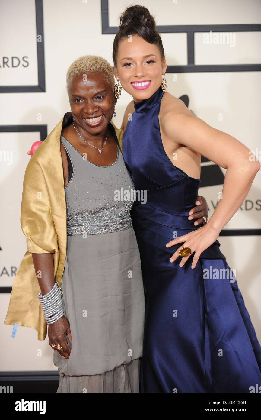 Alicia Keys attends the 50th Annual Grammy Awards held at the Staples ...