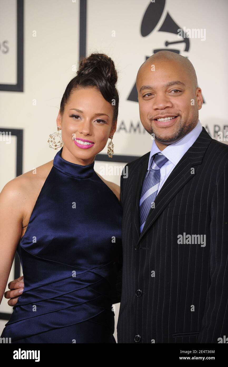 Alicia Keys and Kerry Brothers attend the 50th Annual Grammy Awards held at the Staples Center ...