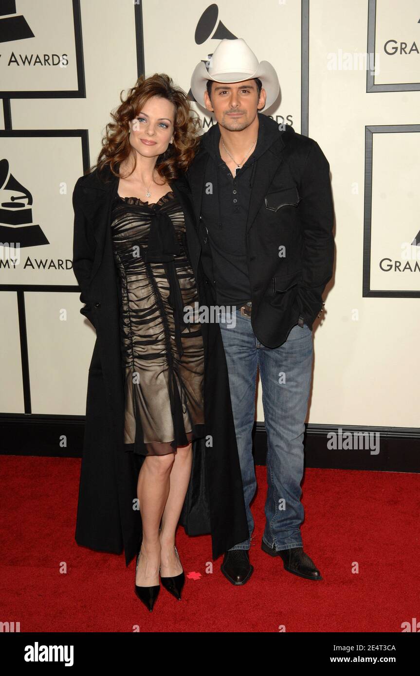 Brad Paisley and Kimberly Williams attend the 50th Annual Grammy Awards ...