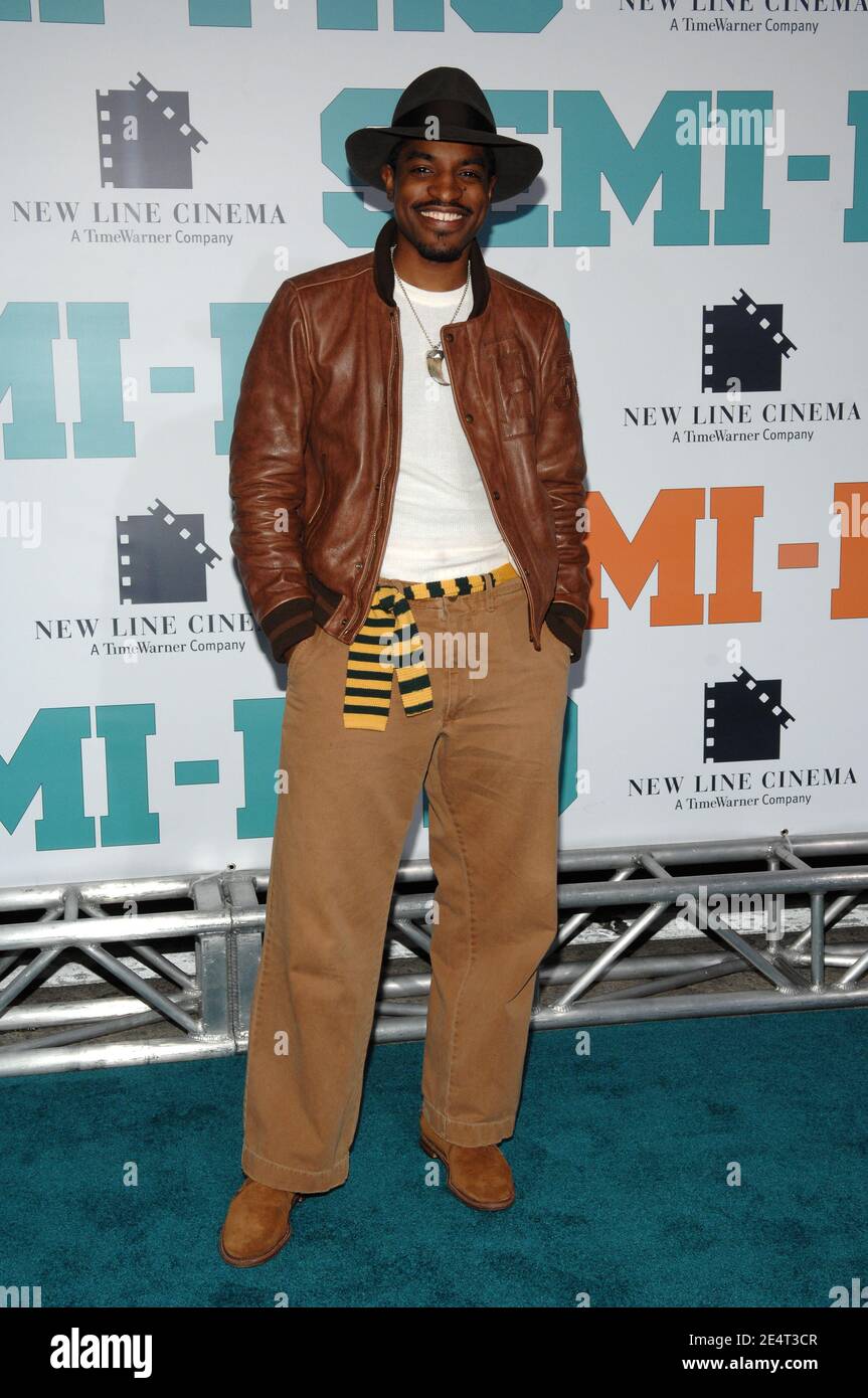 André Benjamin attends the premiere of New Line's "Semi-Pro" at the ...