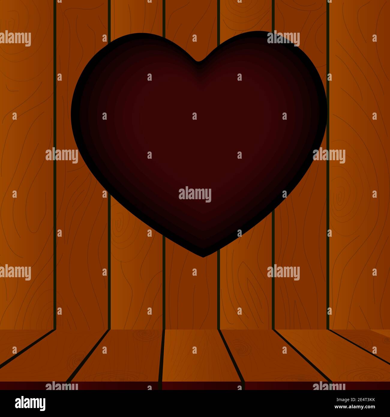 Red wooden heart in Stock Vector Images - Alamy