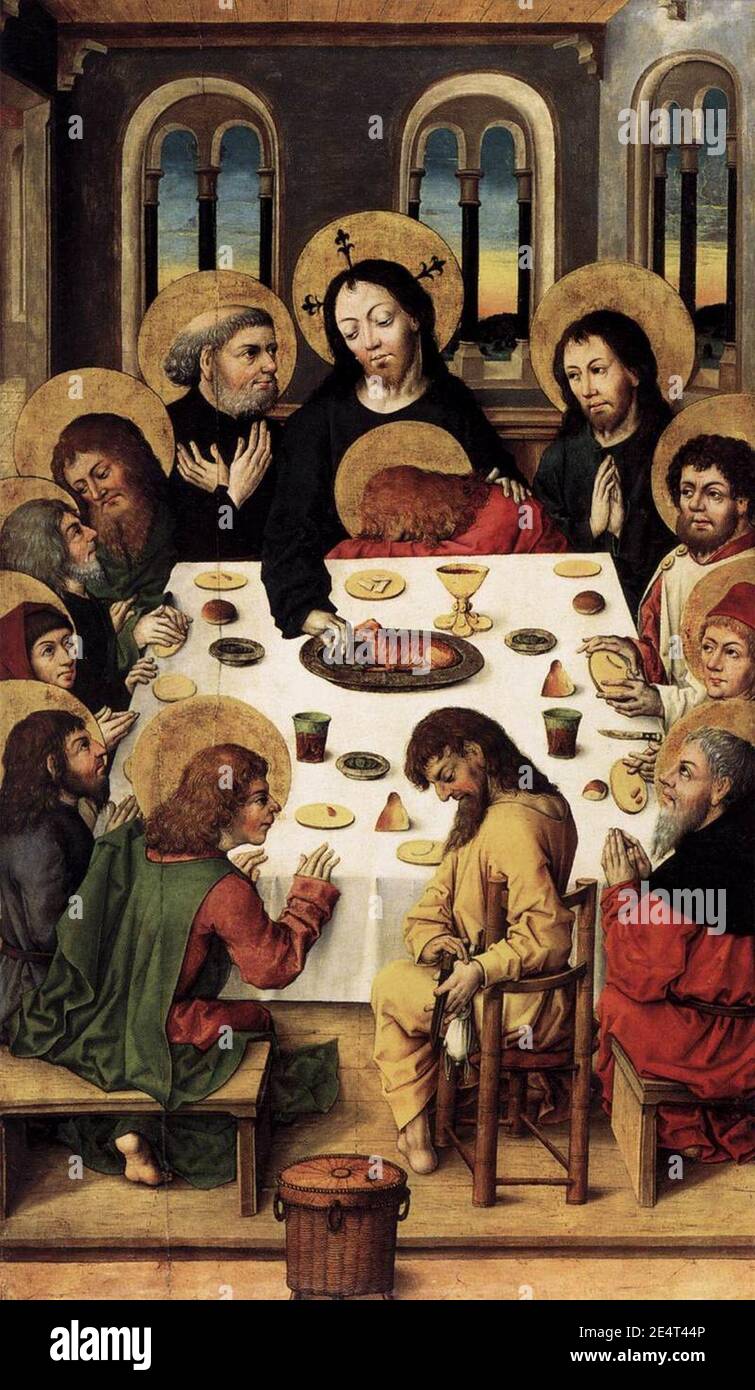 Master Of The Housebook - The Last Supper Stock Photo - Alamy