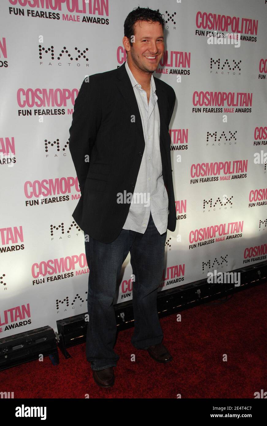 Football player Tony Romo arrives at the Cosmopolitan honors John Mayer ...