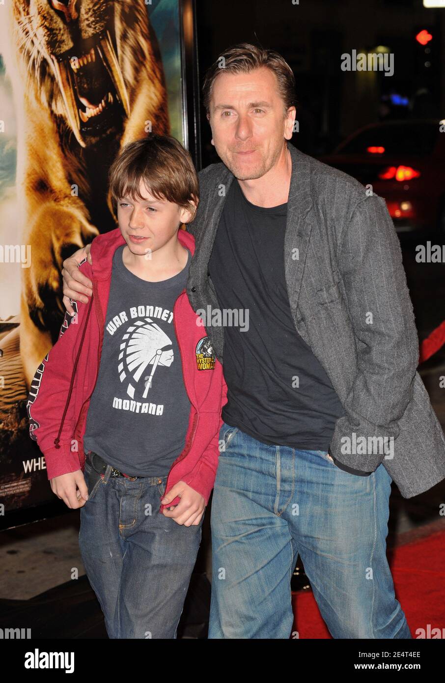 Tim Roth and son attend the premiere of Warner Bros "10,000 B.C." at ...