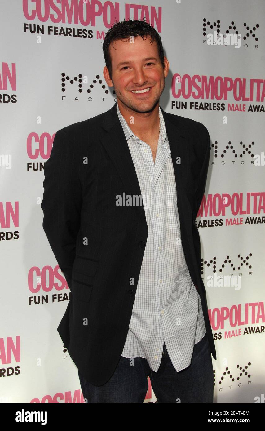 Football player Tony Romo arrives at the Cosmopolitan honors John Mayer ...