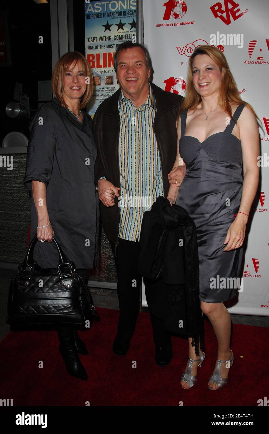 Musician Meatloaf (C) and wife Leslie Edmonds (L), and guest attend the ...