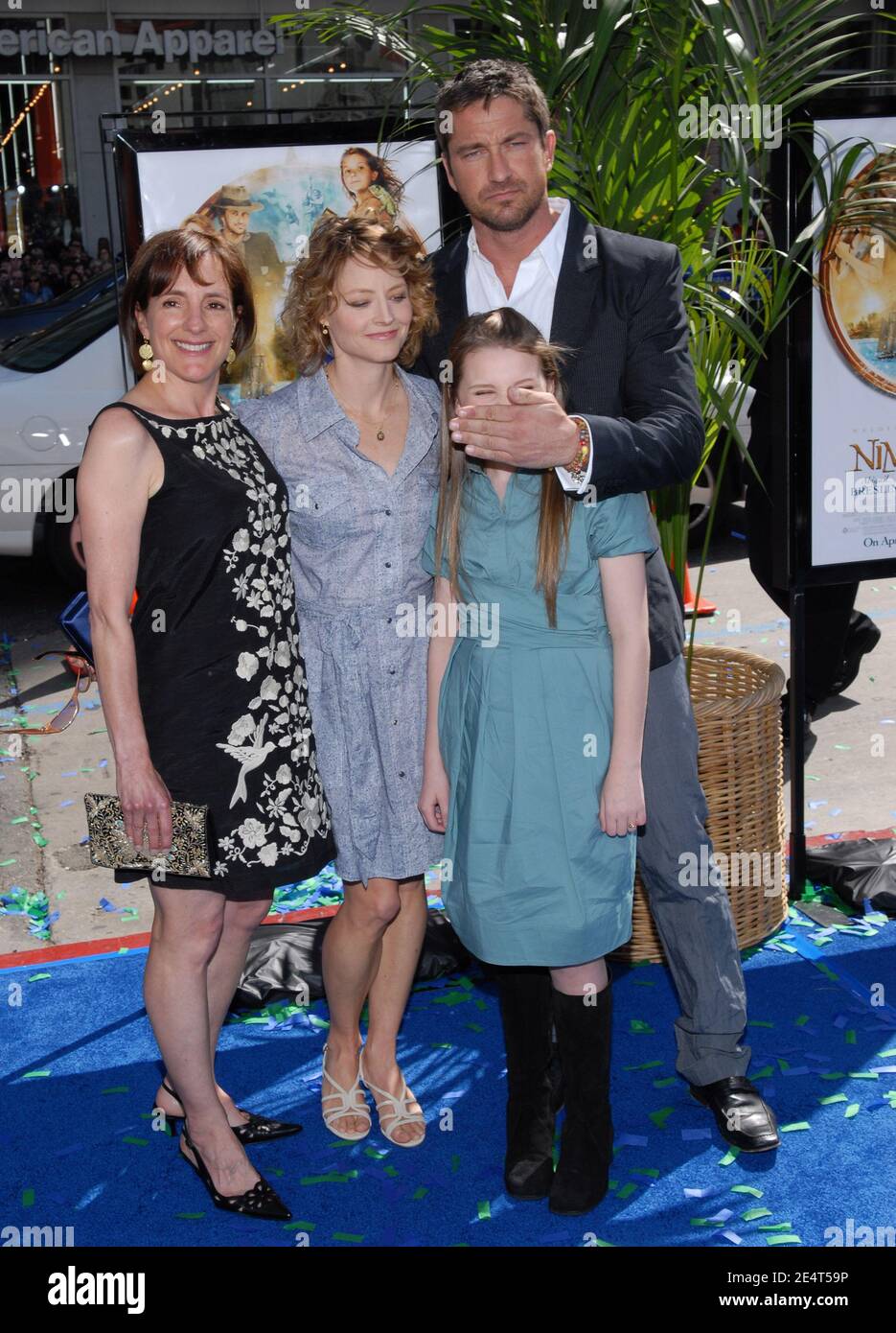 Jodie Foster, Gerard Butler and Abigail Breslin attend the premiere of ...