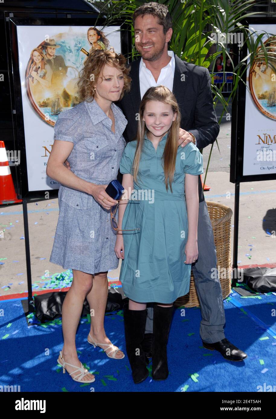 Jodie Foster, Gerard Butler and Abigail Breslin attend the premiere of ...