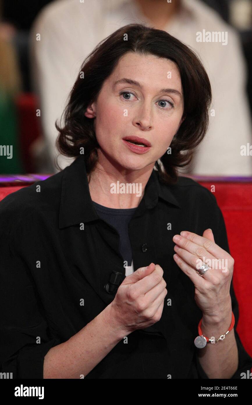 Anne Brochet at the taping of Vivement Dimanche on January 30, 2008 in ...