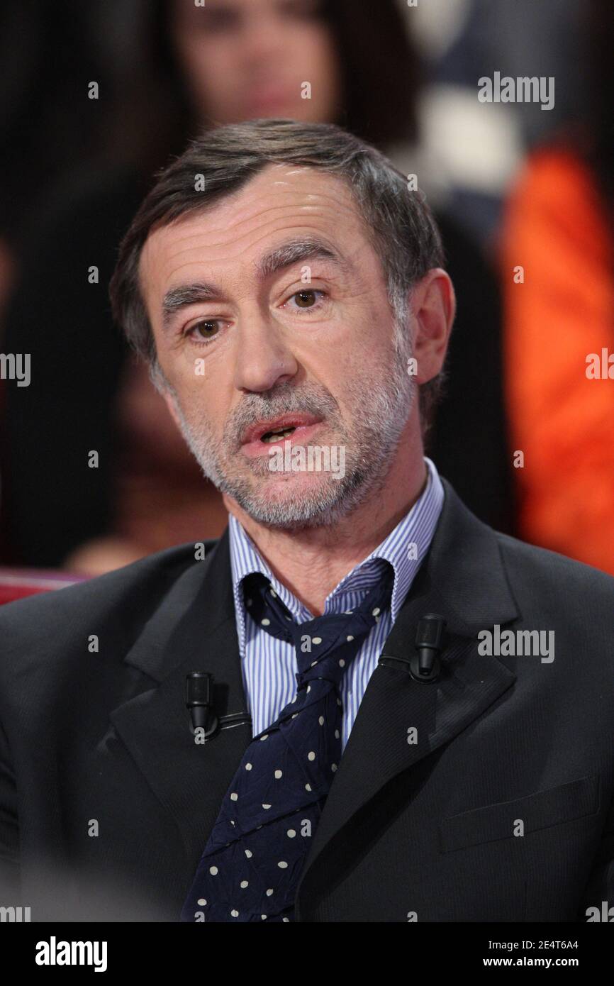 Christophe Malavoy at the taping of Vivement Dimanche on January 30 ...