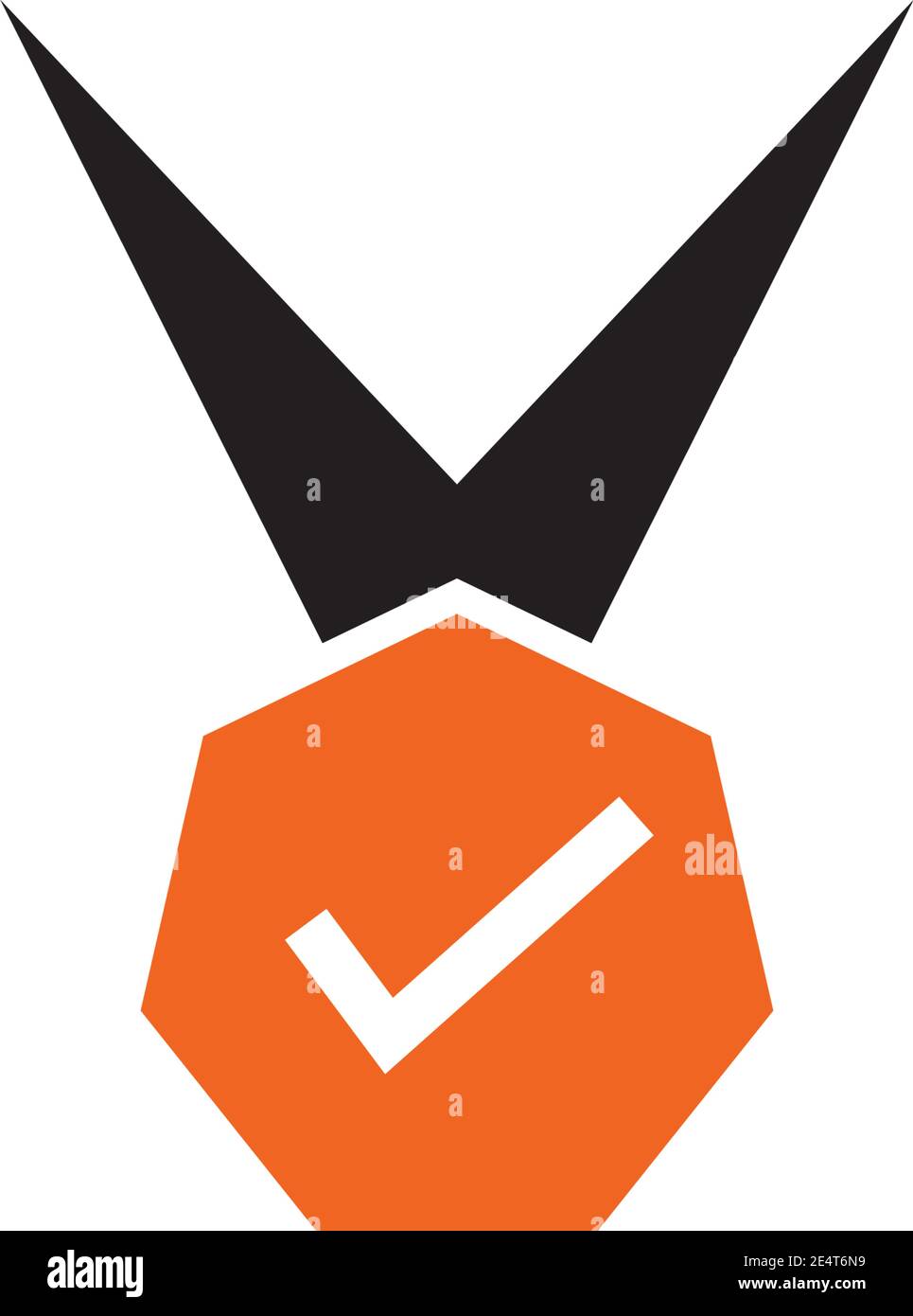 Medal logo template vector Cut Out Stock Images & Pictures - Alamy