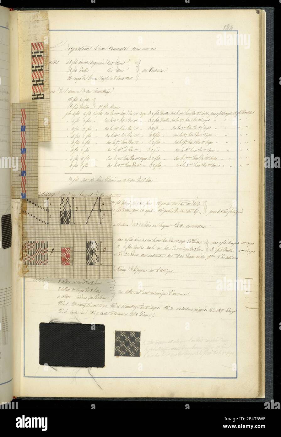 Master Weaver's Thesis Book, Montage a Planchette, 1850 60 Stock Photo ...