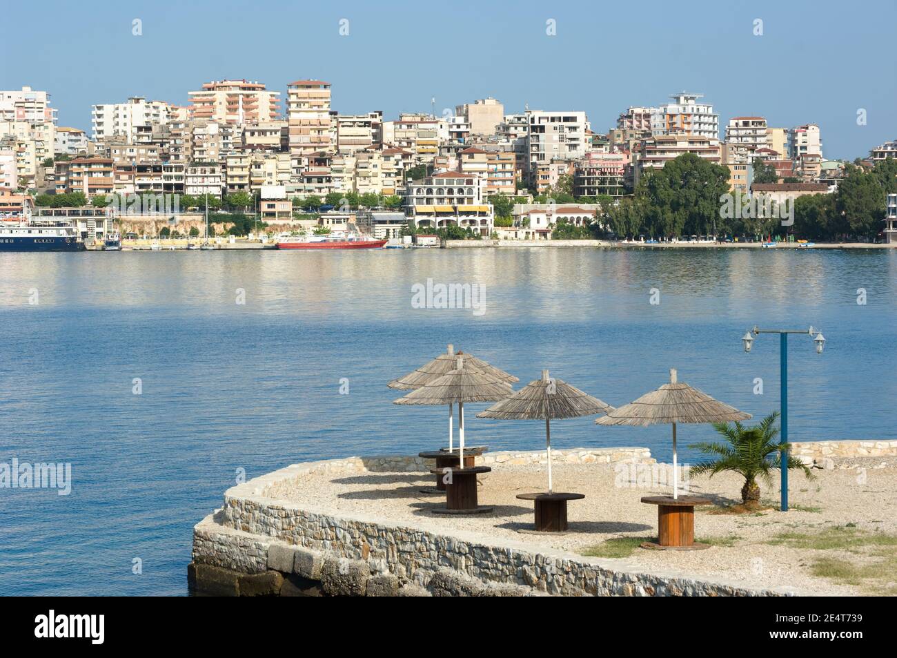 waterfront of Saranda, one of the most important tourist attractions of ...